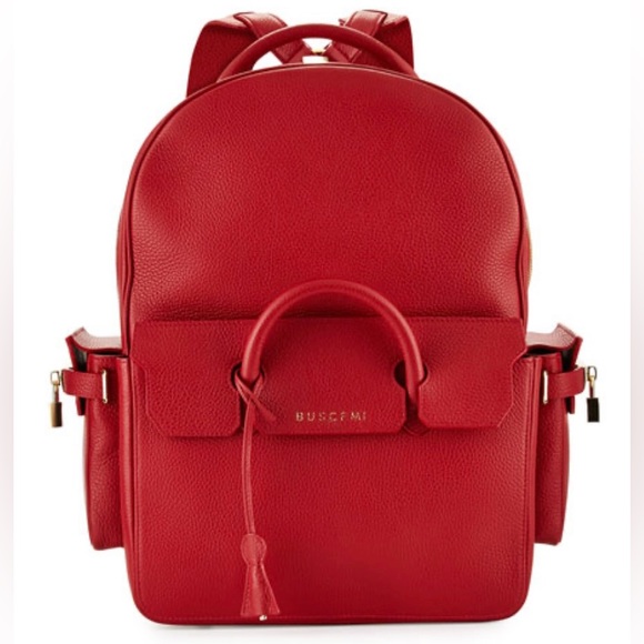 Buscemi | Bags | Buscemi Phd Large Leather Backpack Red | Poshmark